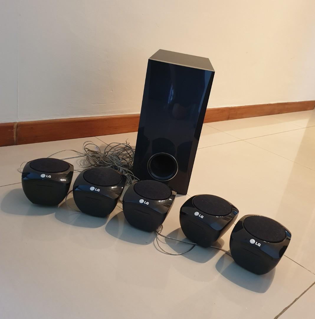 LG Home Speakers System Model: SH35SD-W, Max Power 150W, 5 Speakers & a ...