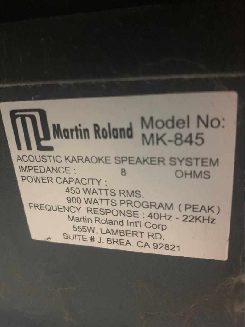 Like new Martin Roland Amplifier, 2 Speaker with 2 stands, Audio ...