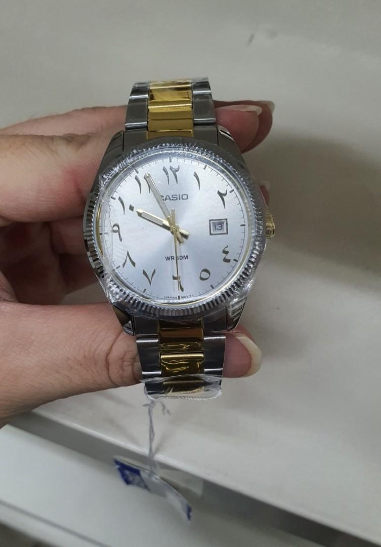*Lowest Price*Casio Arabic Grey Dial Stainless Steel Watch, Men's ...