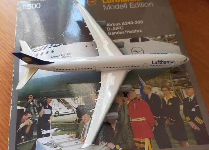 Lufthansa Airbus A340-300 Model Edition D-AIFC Gander/Halifax Herpa ...