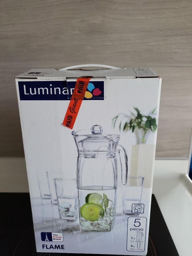 Luminarc 5 Piece Water Pitcher Luminarc 5 Piece Water Pitcher And 4 ...