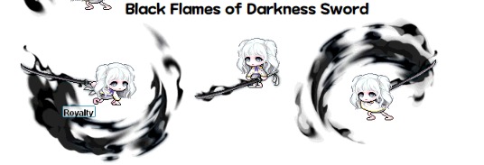 Black Flames of Darkness Sword Cash item Maplesea Maplestory, Video Gaming, Gaming Accessories ...