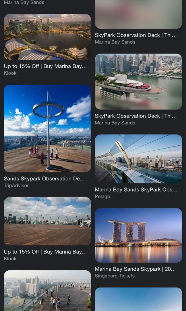 MBS Skypark Observation Deck, Tickets & Vouchers, Local Attractions & Transport on Carousell