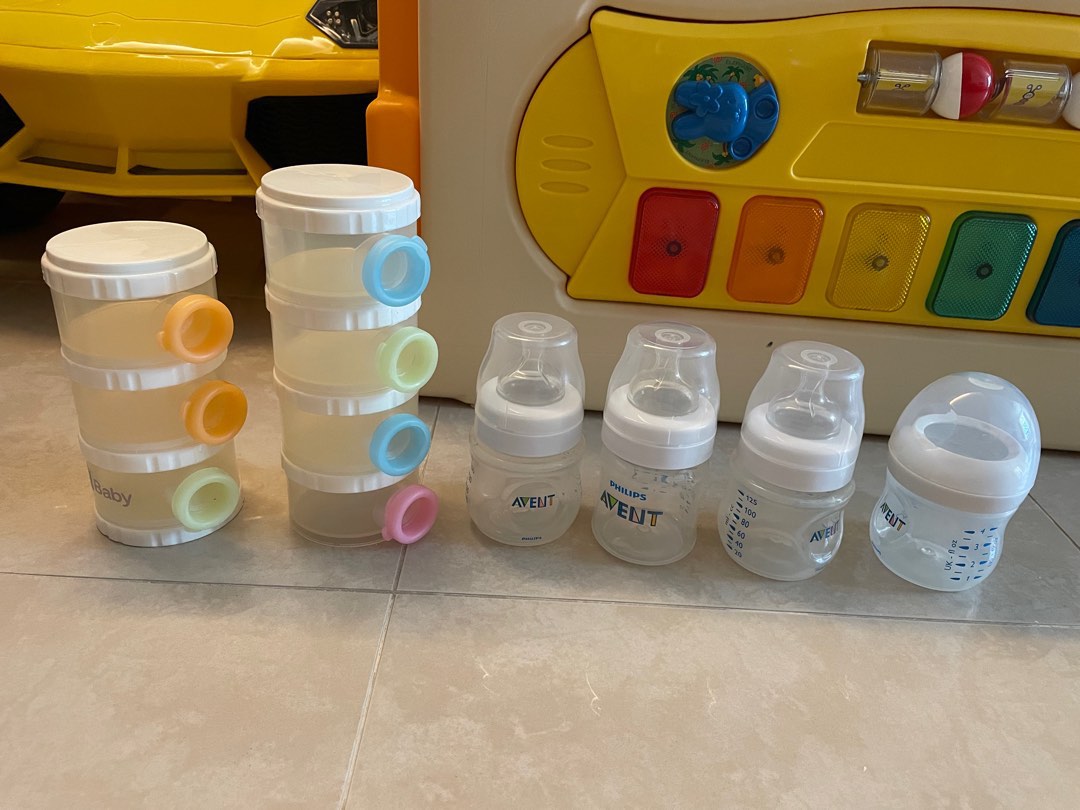 Milk bottles, milk powder container , food container, Babies & Kids ...