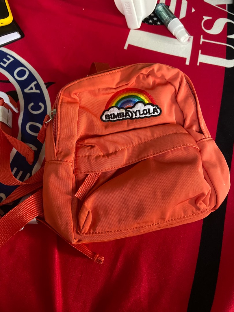 MINISO Orange Mini Backpack, Women's Fashion, Bags & Wallets, Backpacks ...