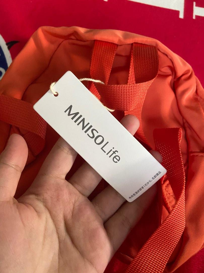 MINISO Orange Mini Backpack, Women's Fashion, Bags & Wallets, Backpacks ...