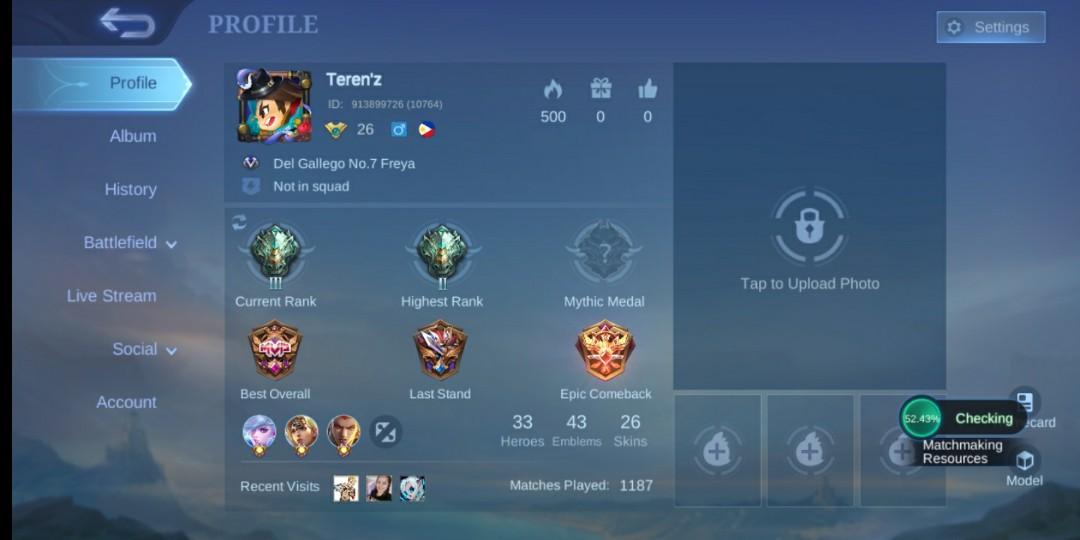 Mobile Legend Video Gaming Gaming Accessories Game Gift Cards Accounts On Carousell