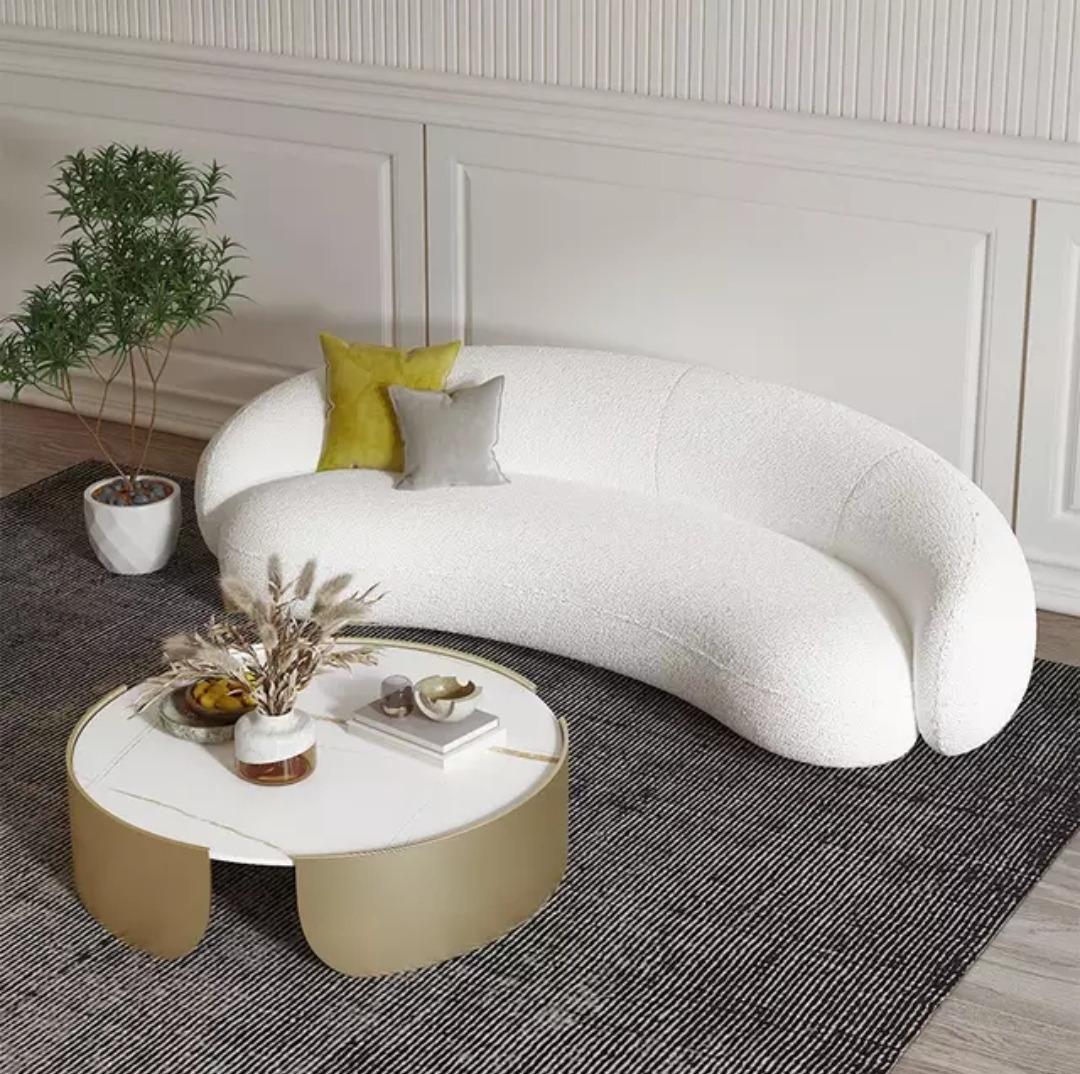 Modern Italian Minimalist curved sofa, Furniture & Home Living ...