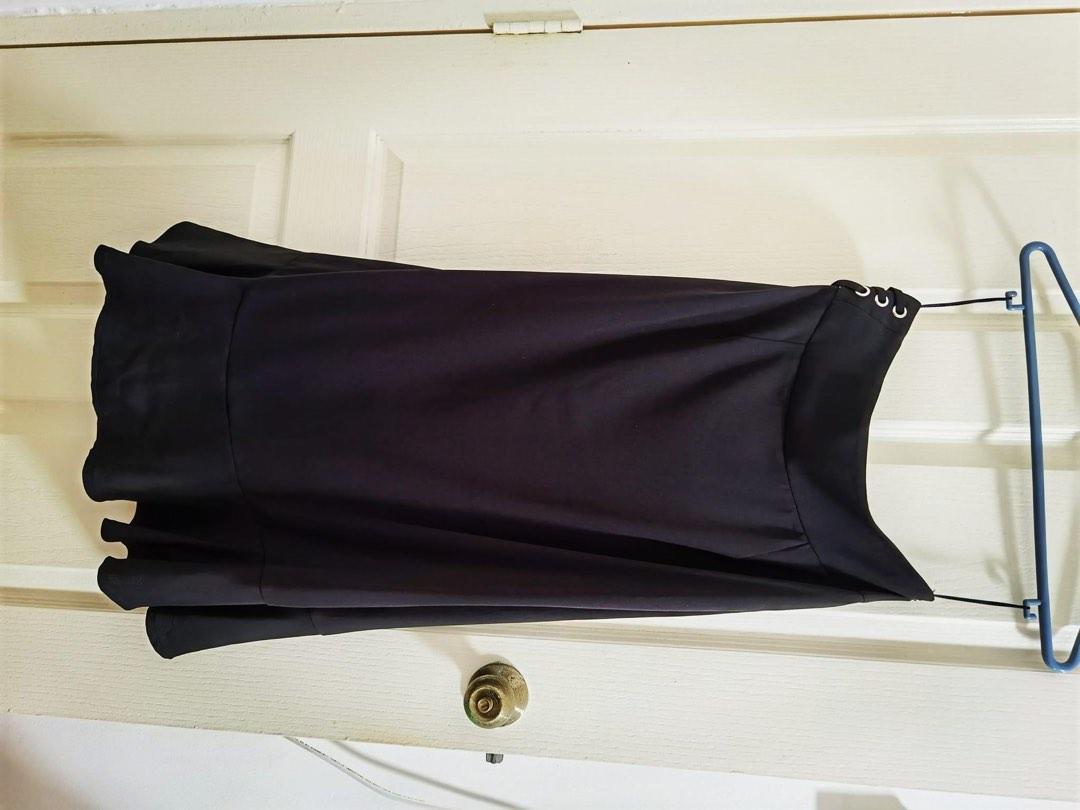 M)phosis classic pure black long skirt/dress x 1 L size, special design ...