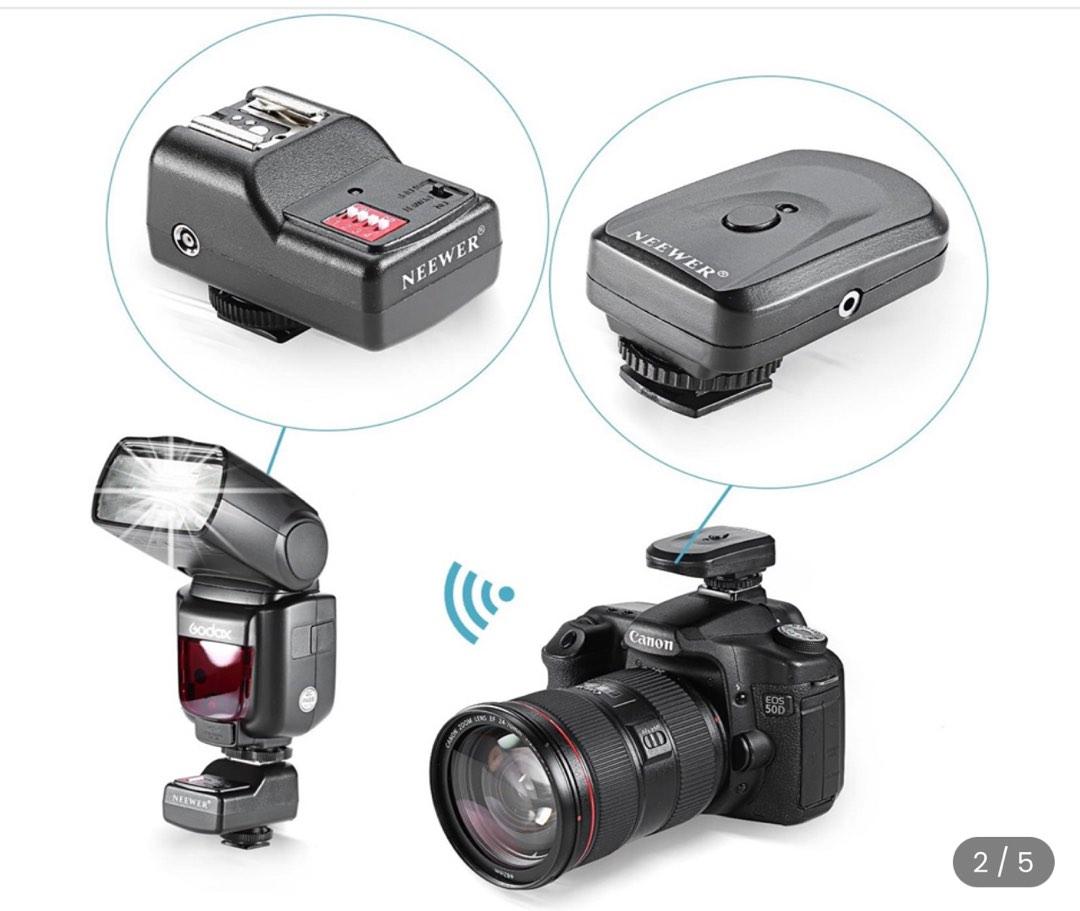 Neewer FM Radio Trigger Digital Radio Speedlite Trigger - Black ...