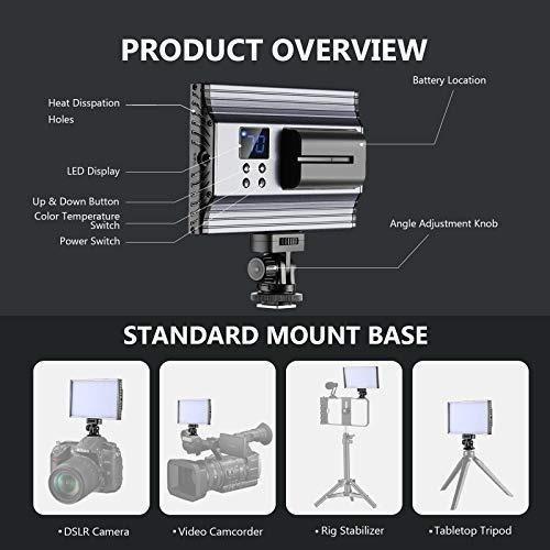 Neewer LED Video Light Panel Camera/Camcorder Video Fill Lighting, 160 ...