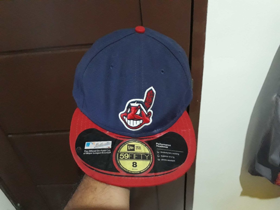 NEW ERA 59fifty Cleaveland Indians baseball on-field cap Size 8, Men's ...