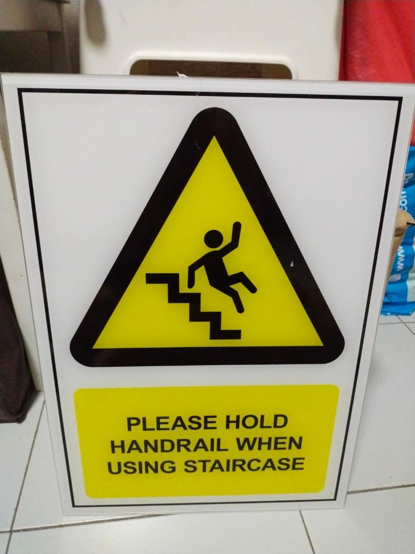 No Smoking/Please Hold Handrail, Hobbies & Toys, Memorabilia & Collectibles, Vintage ...