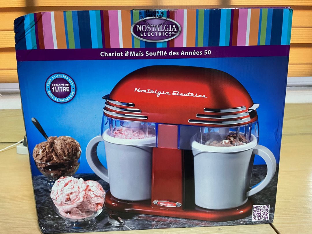 Nostalgia retro series double ice cream maker, TV & Home Appliances ...