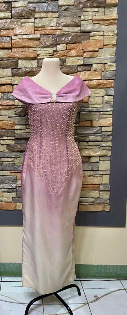 Old Rose Gown, Women's Fashion, Dresses & Sets, Dresses on Carousell
