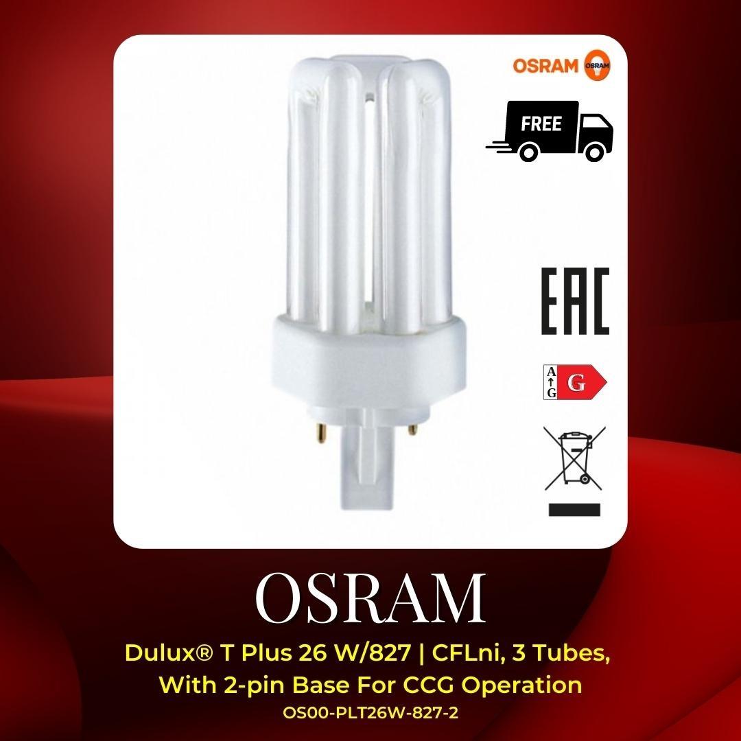 Osram Fluorescent Lamp Bulb Dulux T Plus 26W 827 2700K Warm White, Furniture & Home Living ...