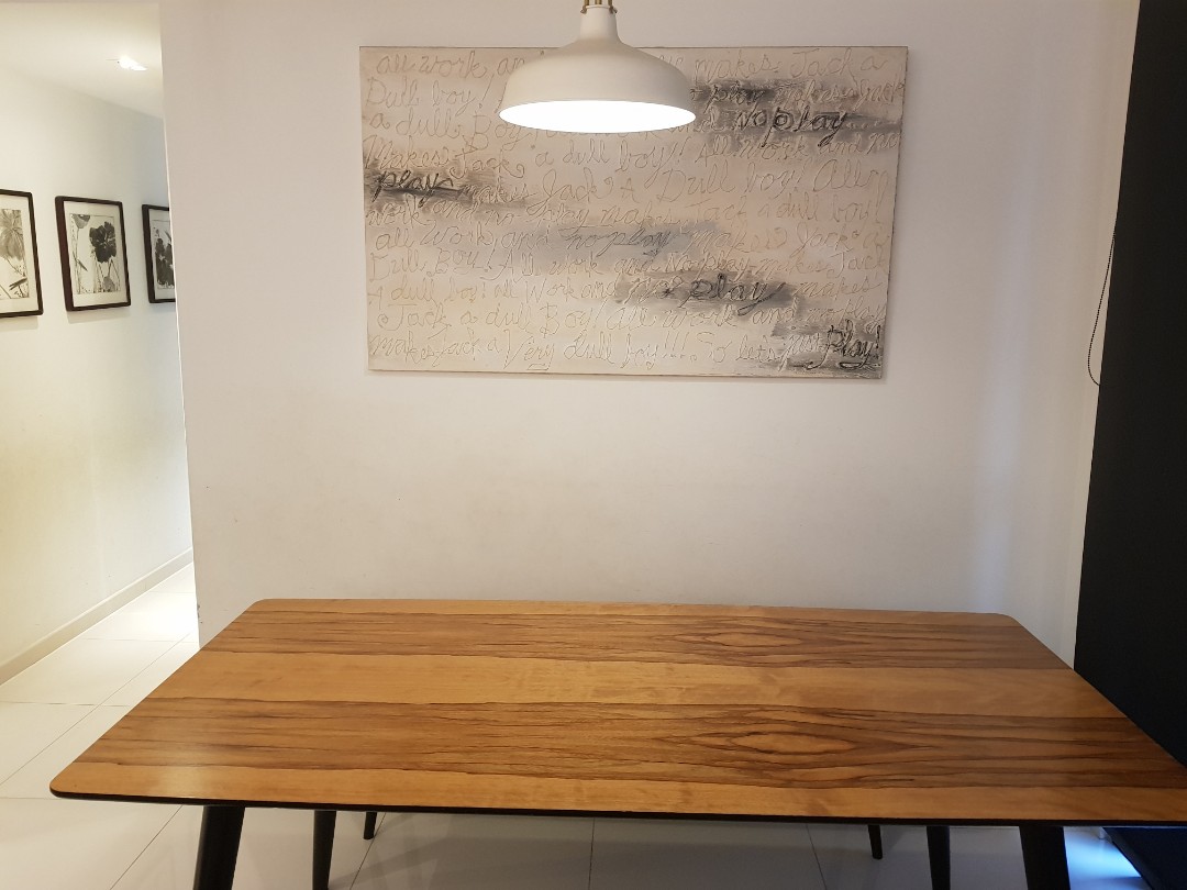 OVAS Brazilian Veneer Dining Table & Bench, Furniture & Home Living, Furniture, Tables & Sets on ...