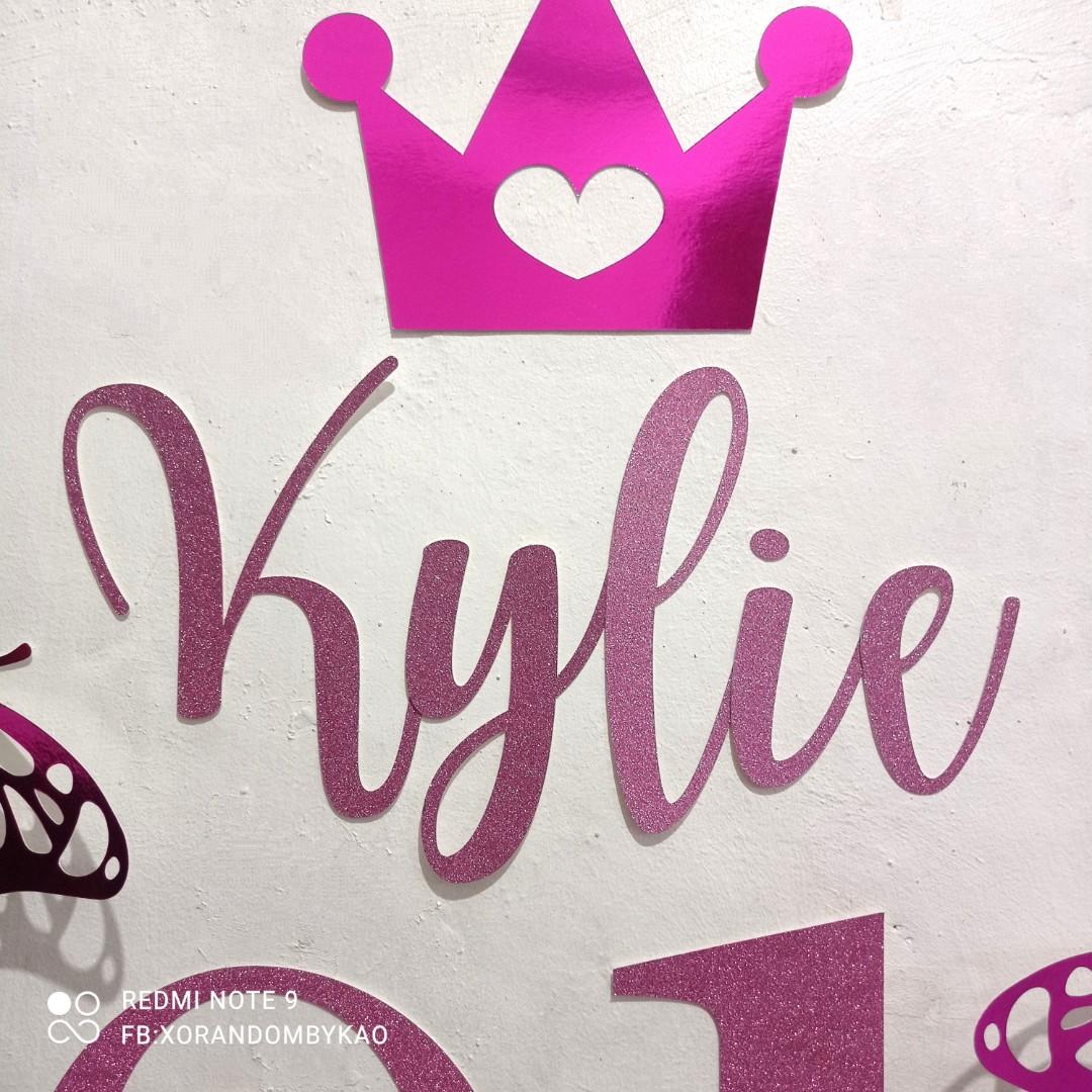 Personalized Cardstock Banner Backdrop Sold per Letter, Hobbies & Toys ...