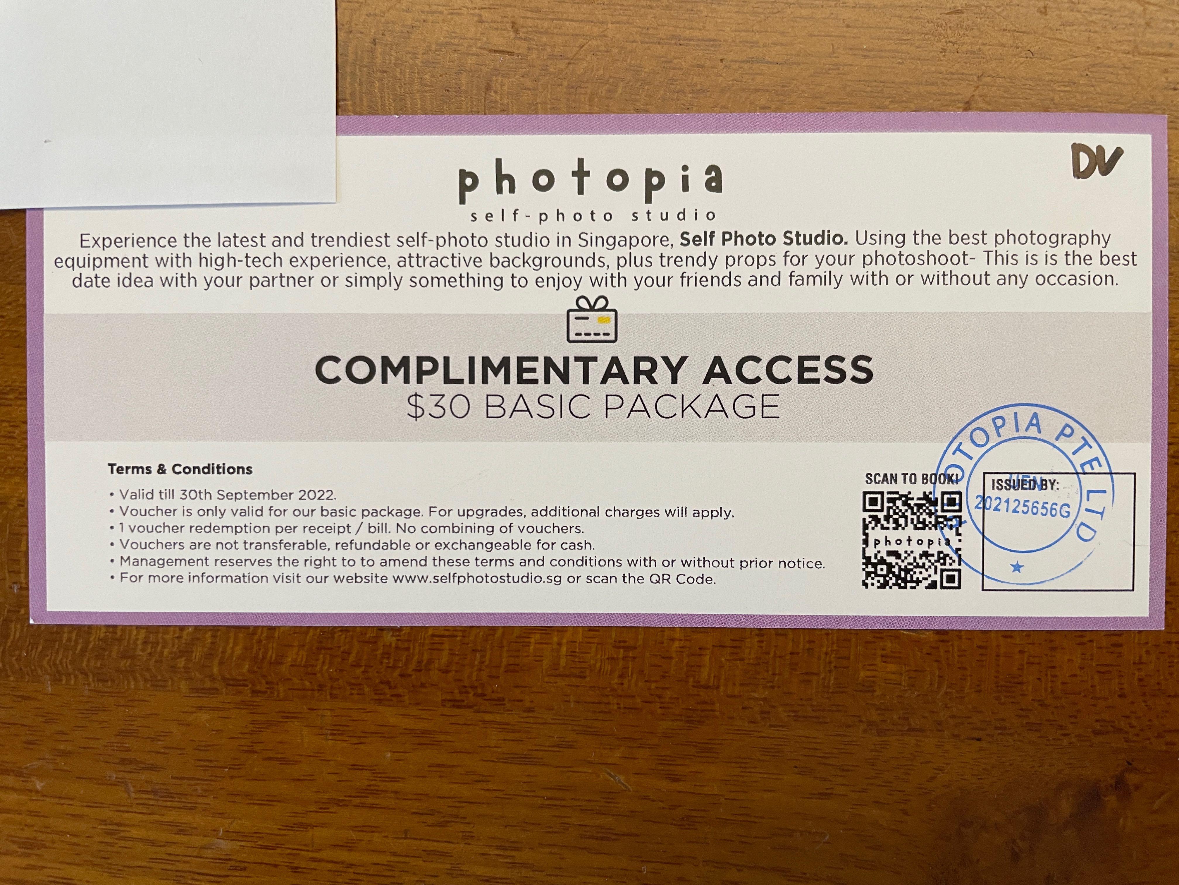 Photopia Self-Photo Studio Basic Package Worth $30, Tickets & Vouchers ...