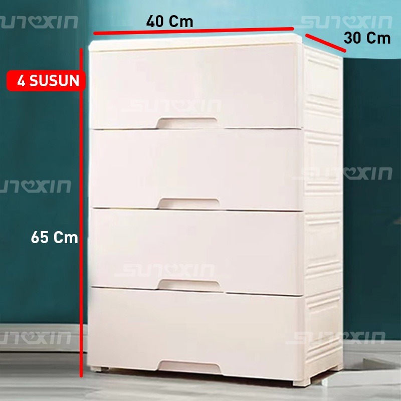 Plastic Bedside Table 40CM / Storage Drawer Cabinet, Furniture & Home ...