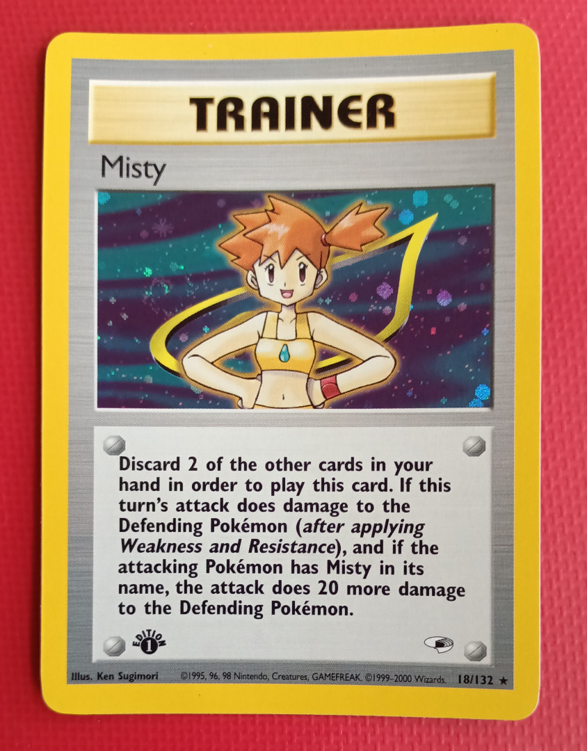 Pokemon Cards Trainer Misty First Edition (Holo), Hobbies & Toys, Toys ...