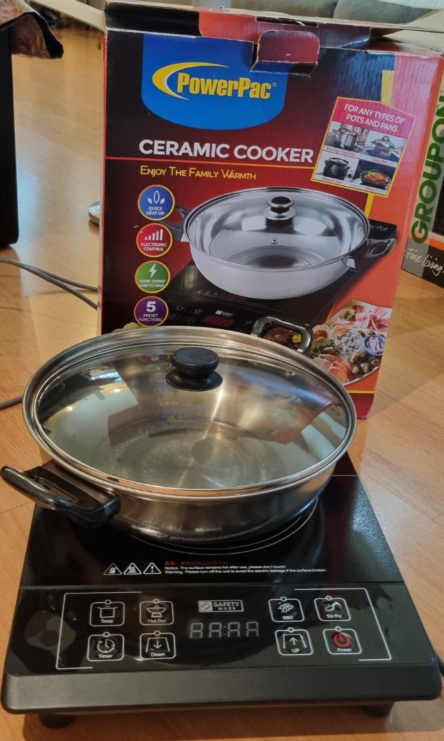 PowerPac Ceramic Cooker Steamboat (Any Pot) 2000 Watts (PPIC880), TV ...