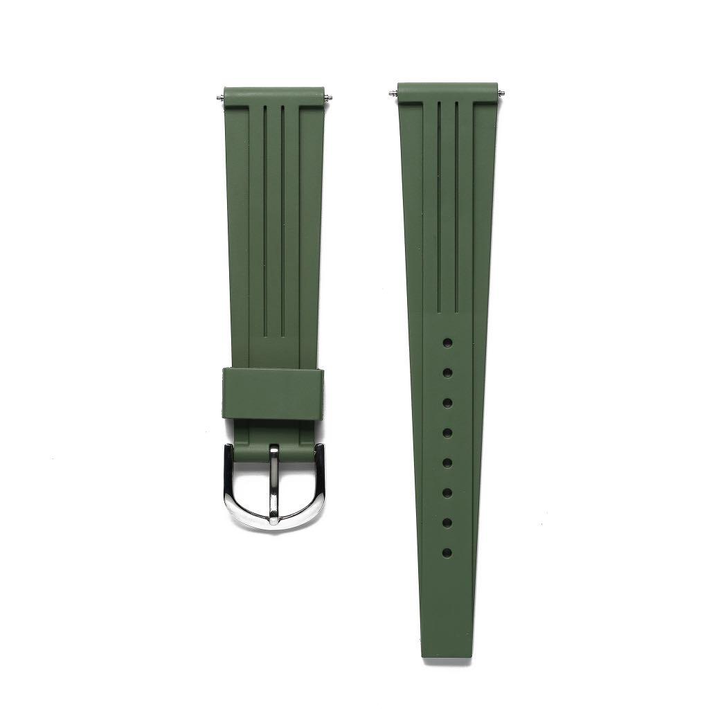 Premium FKM Rubber Watch Strap, Men's Fashion, Watches & Accessories ...