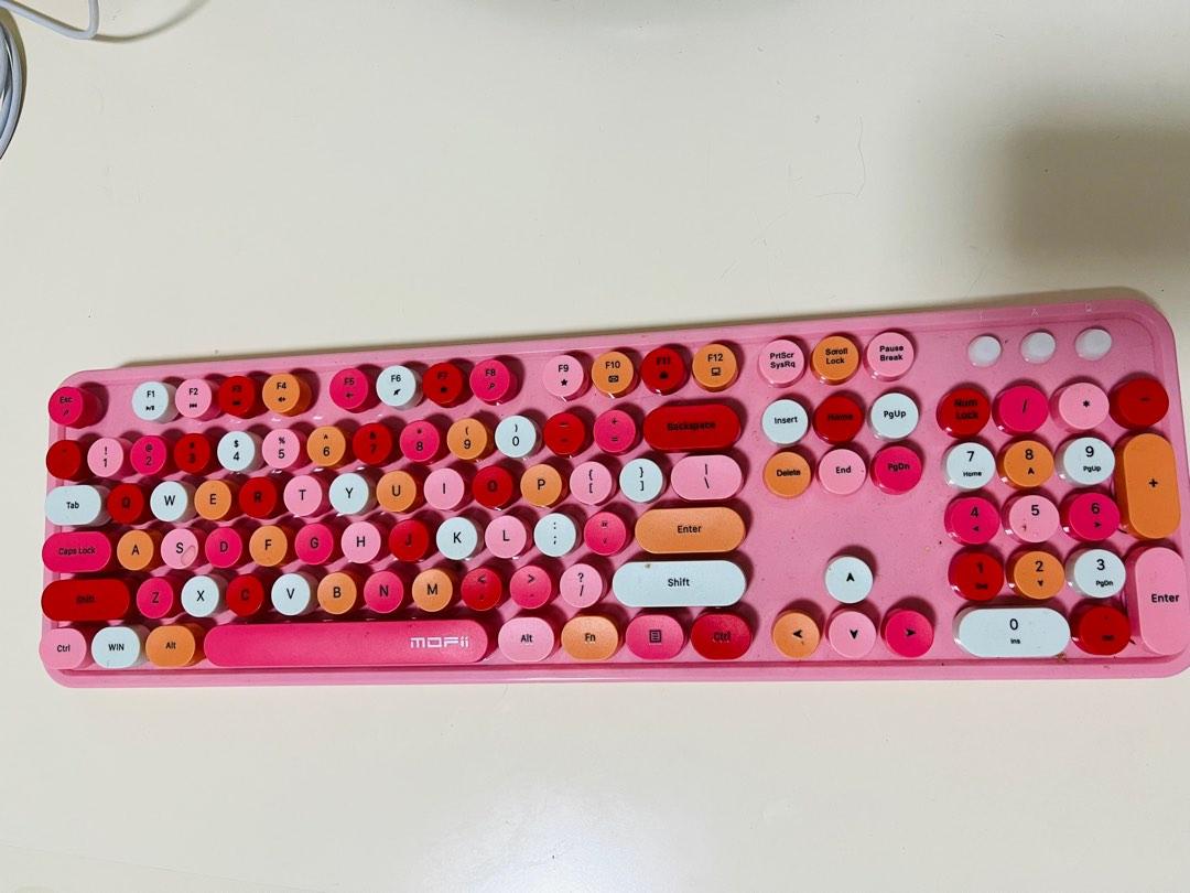 Wireless Pretty pink keyboard with mouse whole set, Computers & Tech ...