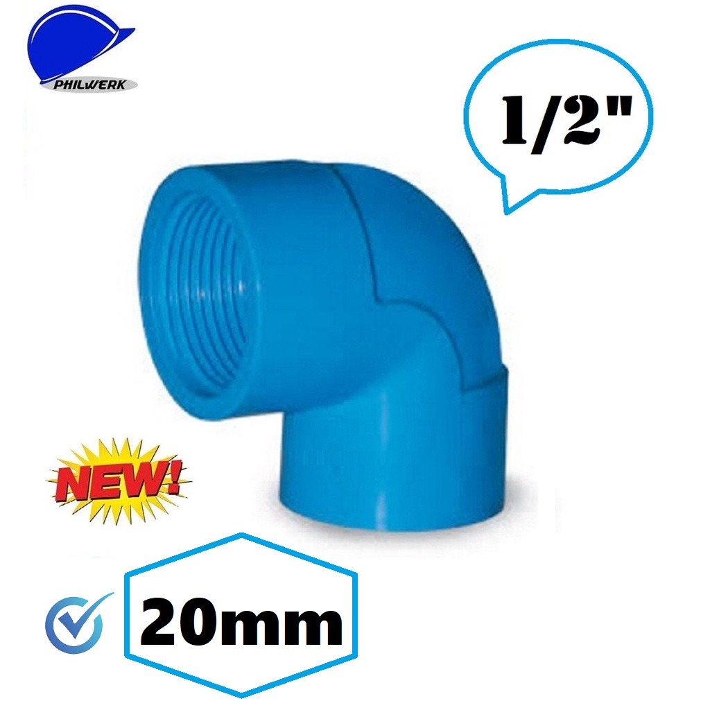PVC Threaded Elbow 1/2" (20mm), Commercial & Industrial, Construction ...