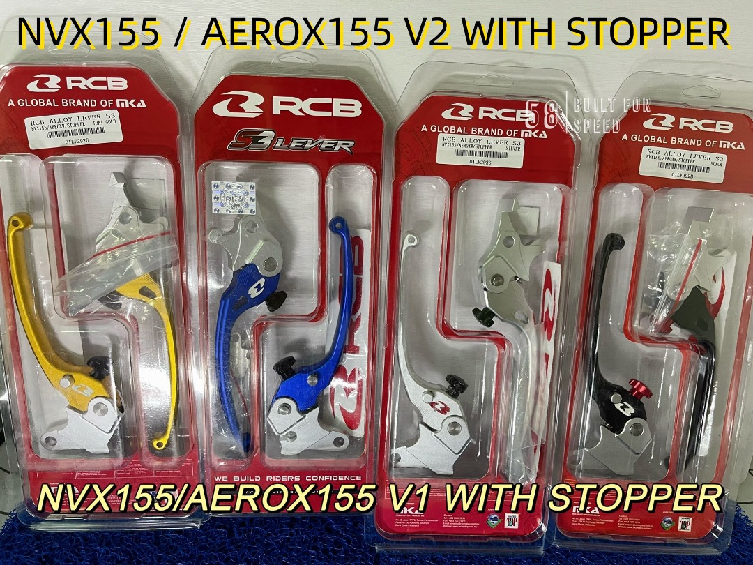 RCB Racing Boy NVX/AEROX S3 Series Alloy Clutch Brake Lever Set LEFT & RIGHT side NVX155 AEROX ...