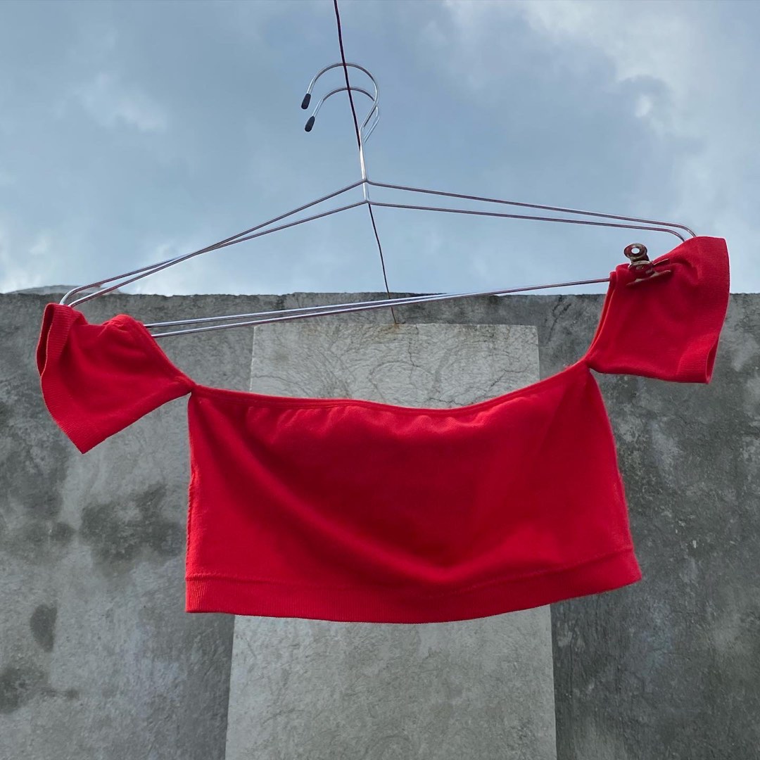 Red Tube Top, Women's Fashion, Tops, Others Tops on Carousell