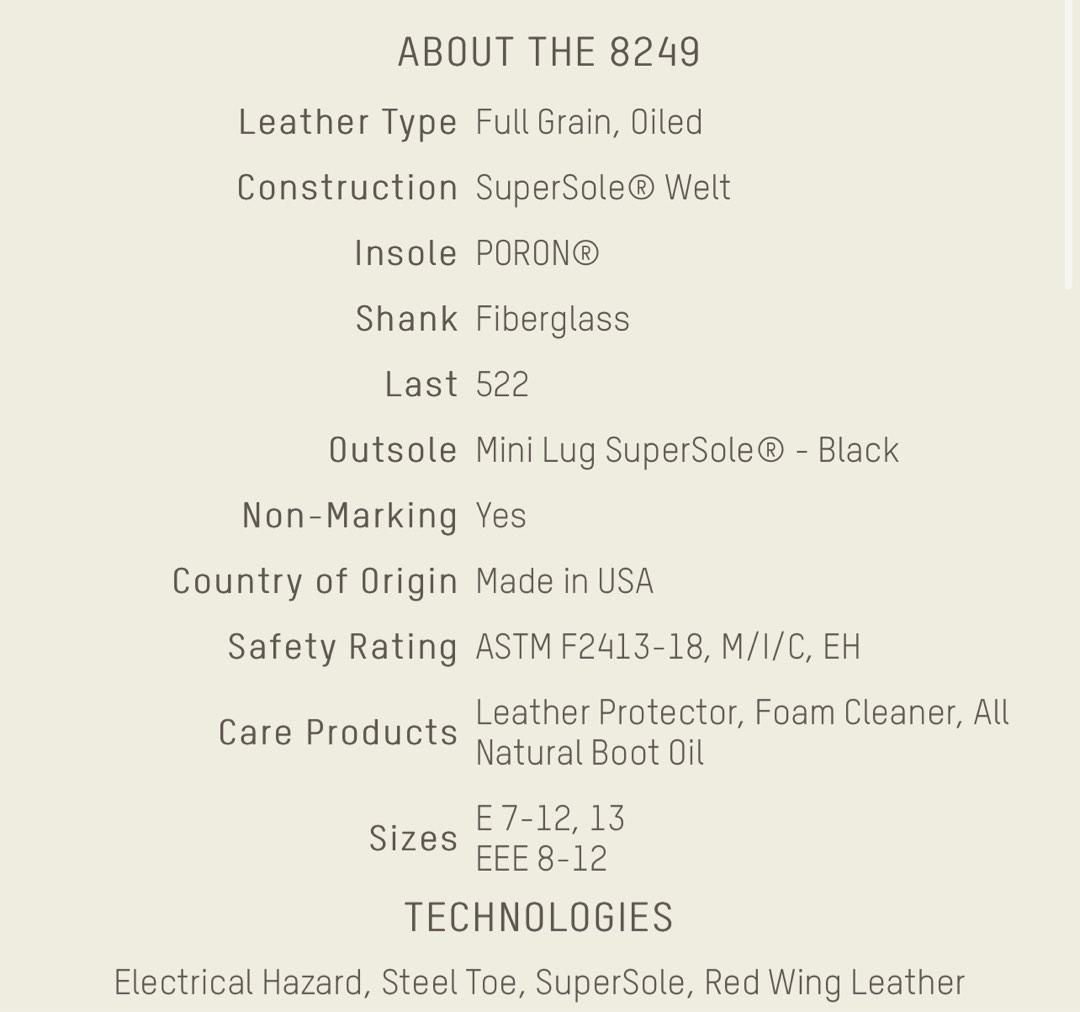 Red Wing 8249 Moc toe Redwing Safety Boots US11, Men's Fashion ...