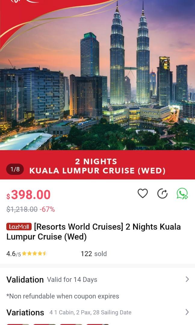 Resort World Cruise voucher, Tickets & Vouchers, Vouchers on Carousell