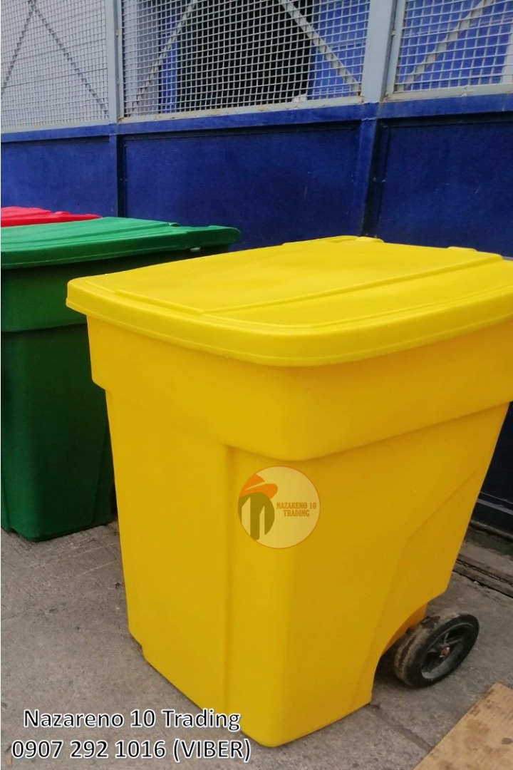 Rolling bin trash bin w/wheels 150L 273, Furniture & Home Living ...