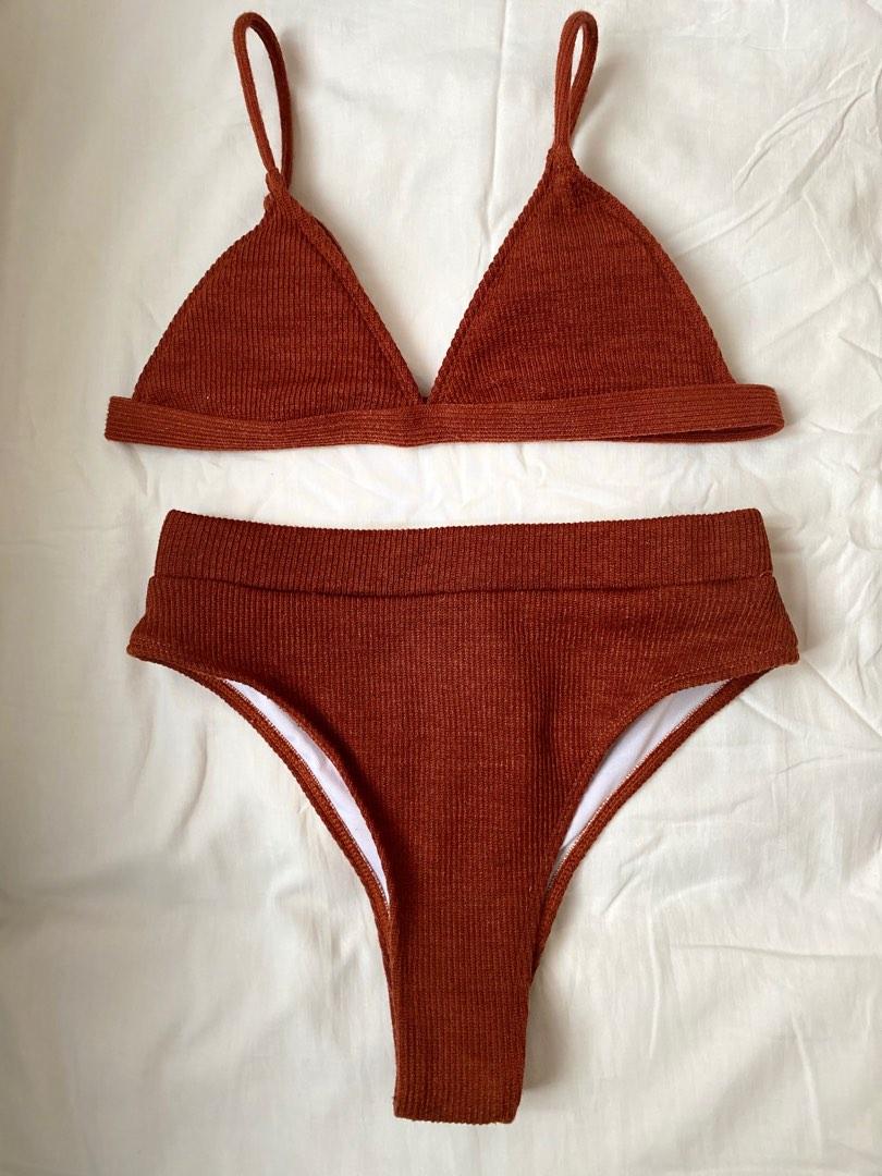 Rust 2 piece bikini with pad, Women's Fashion, Swimwear, Bikinis ...