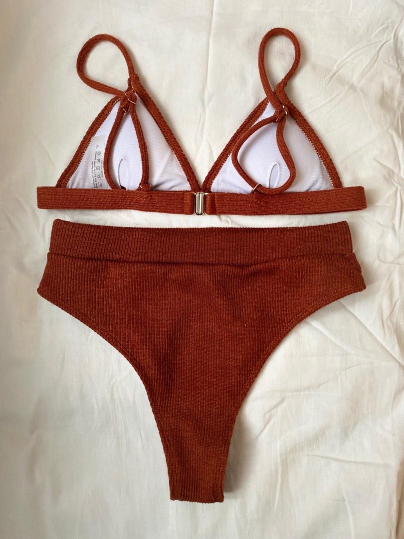 Rust 2 piece bikini with pad, Women's Fashion, Swimwear, Bikinis ...