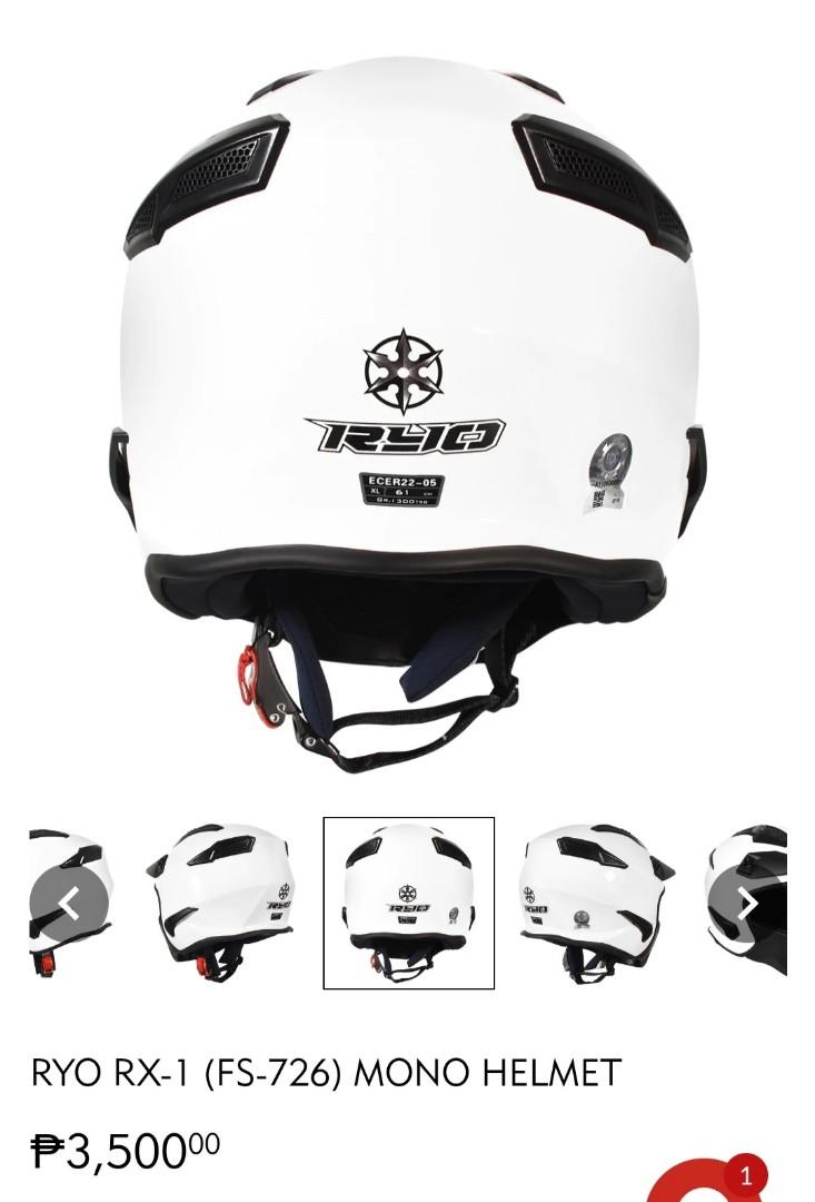 RYO Original Full Faced Helmet with Visor, Motorbikes, Motorbike Parts ...