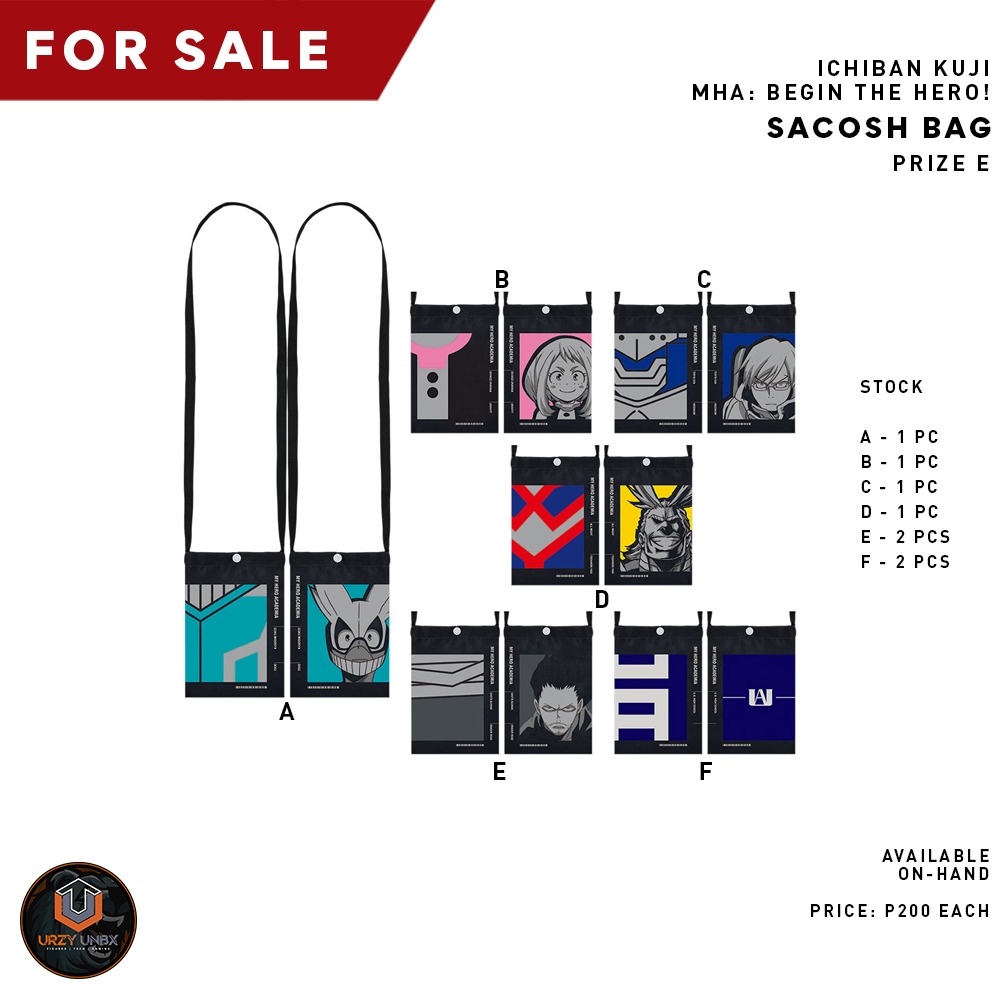 Sacosh Bag - Prize E - Ichiban Kuji - My Hero Academia - Begin the Hero! Masterlise Extra, Men's ...