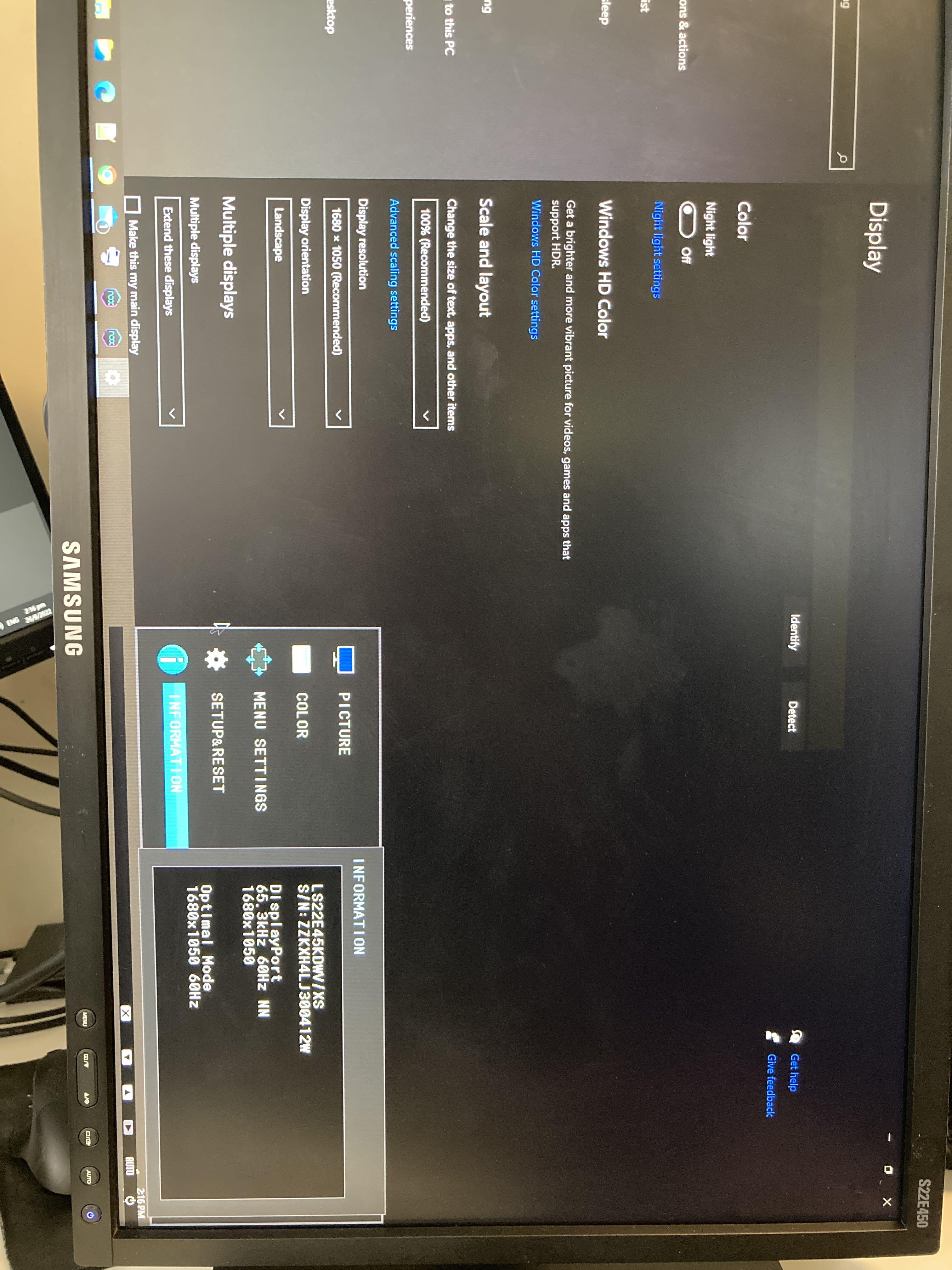 Samsung S22E450 22inch monitor, Computers & Tech, Parts & Accessories ...
