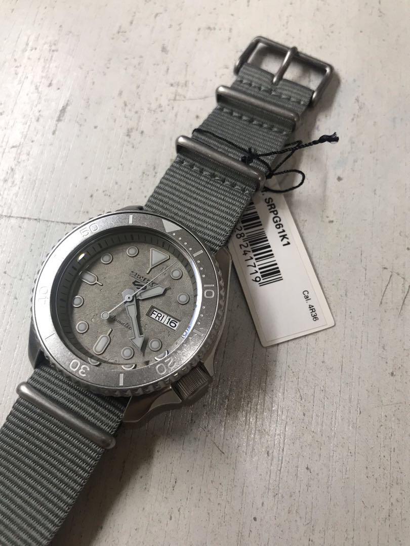 Seiko 5 Cement SRPG61 SRPG61K SRPG61K1, Men's Fashion, Watches ...