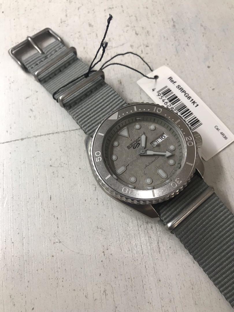 Seiko 5 Cement SRPG61 SRPG61K SRPG61K1, Men's Fashion, Watches ...