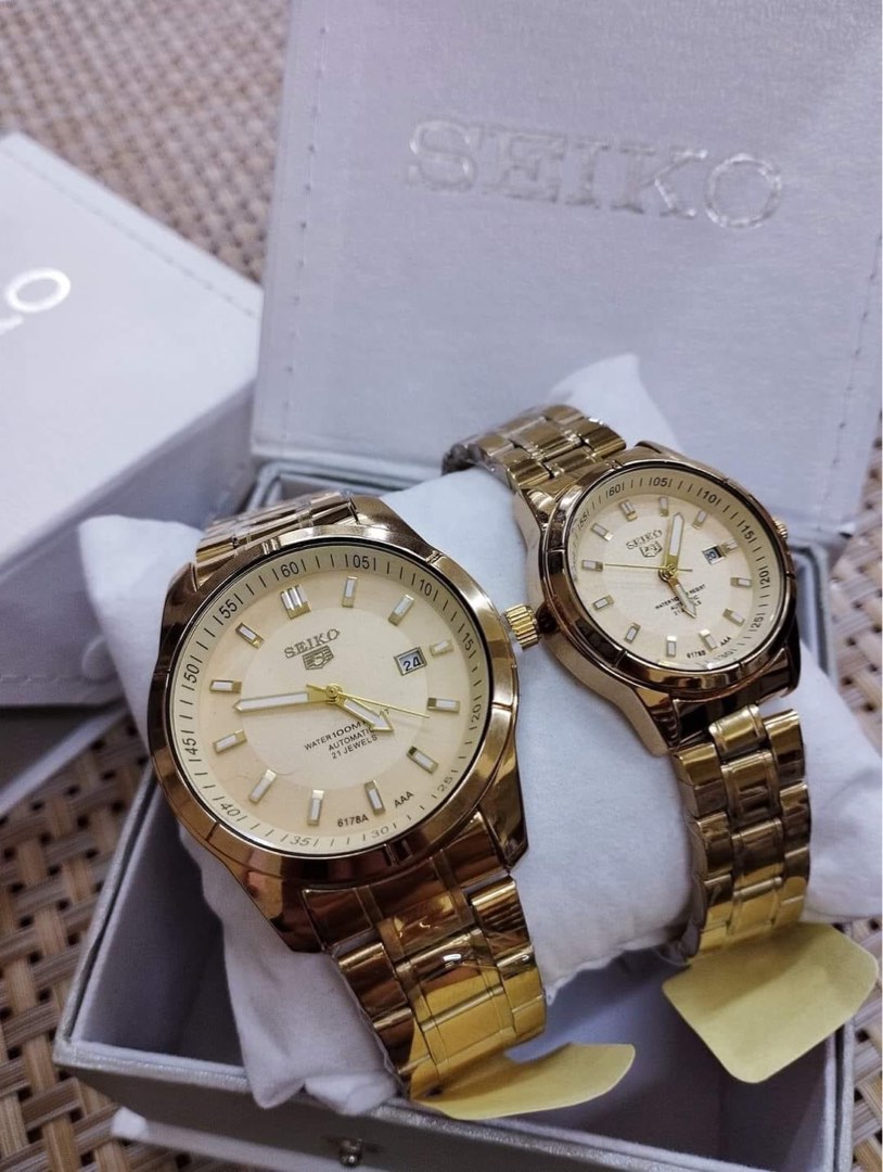 Seiko Stainless Couple, Women's Fashion, Watches & Accessories, Watches ...