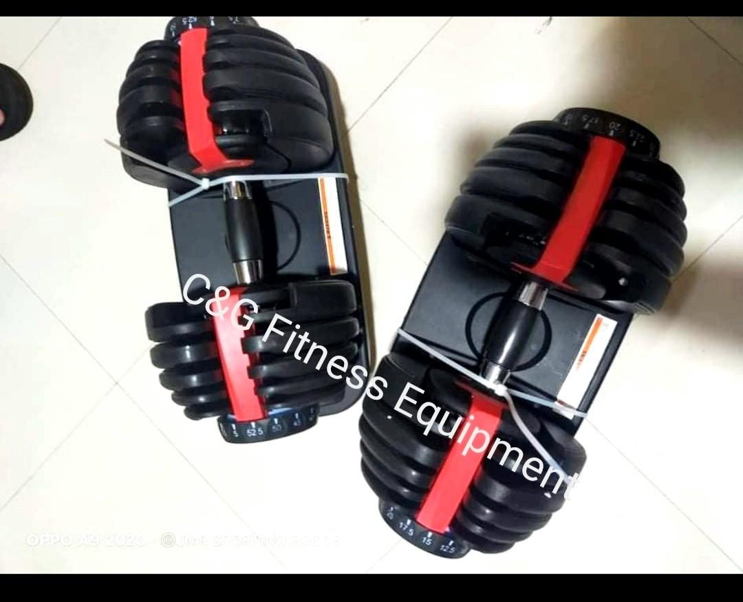 Selectorized dumbbell 24kg pair, Sports Equipment, Exercise & Fitness ...