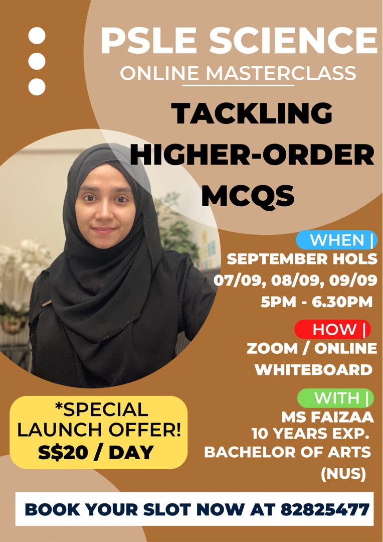 [SEPT HOLS 2022] PSLE SCIENCE_ONLINE MASTERCLASS, Learning & Enrichment ...