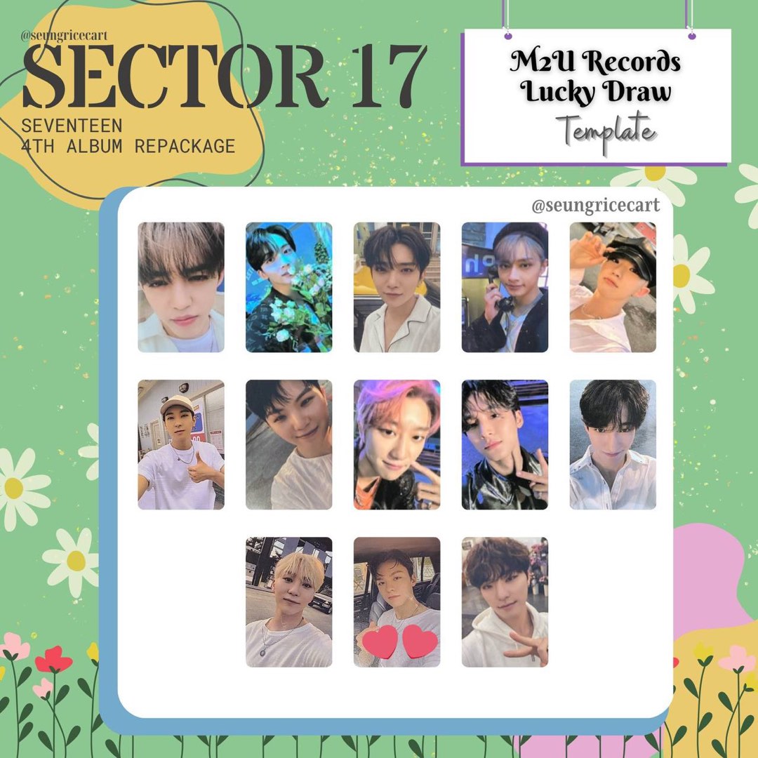 Seventeen Sector 17 M2U Version 1 lucky draw pc, Hobbies & Toys, Memorabilia & Collectibles, K ...