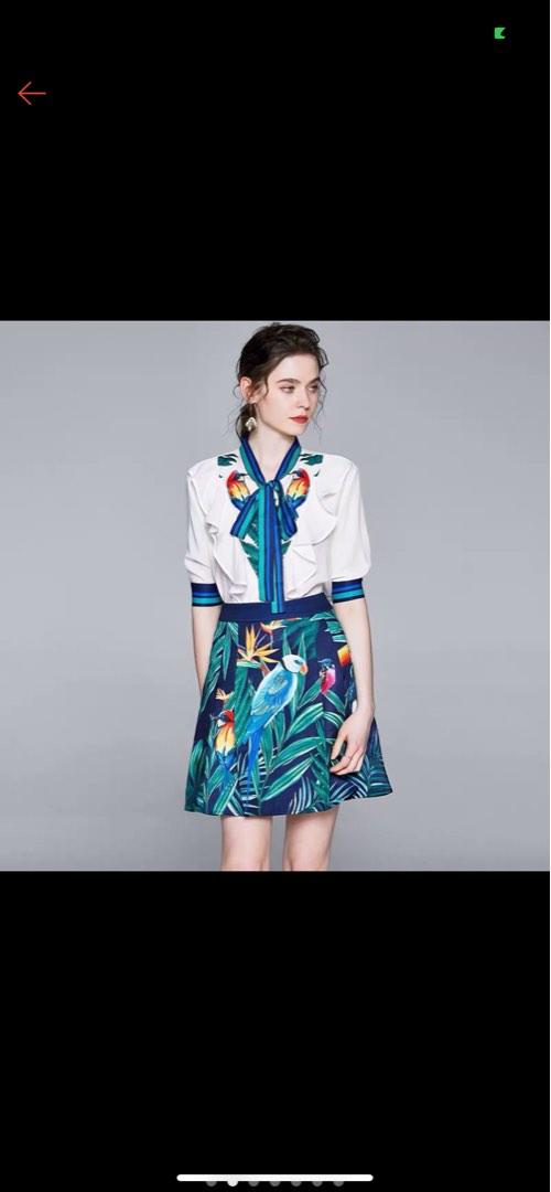 shopee coords blue and white semi formal, Women's Fashion, Dresses ...