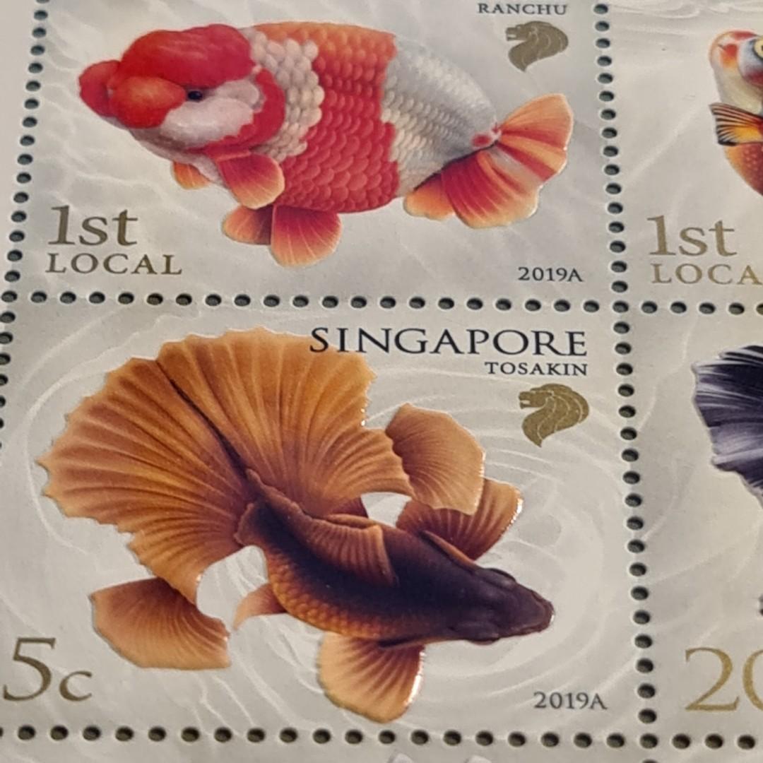Singapore 2021 Gold Fish collector sheet with folder (Limited edition ...
