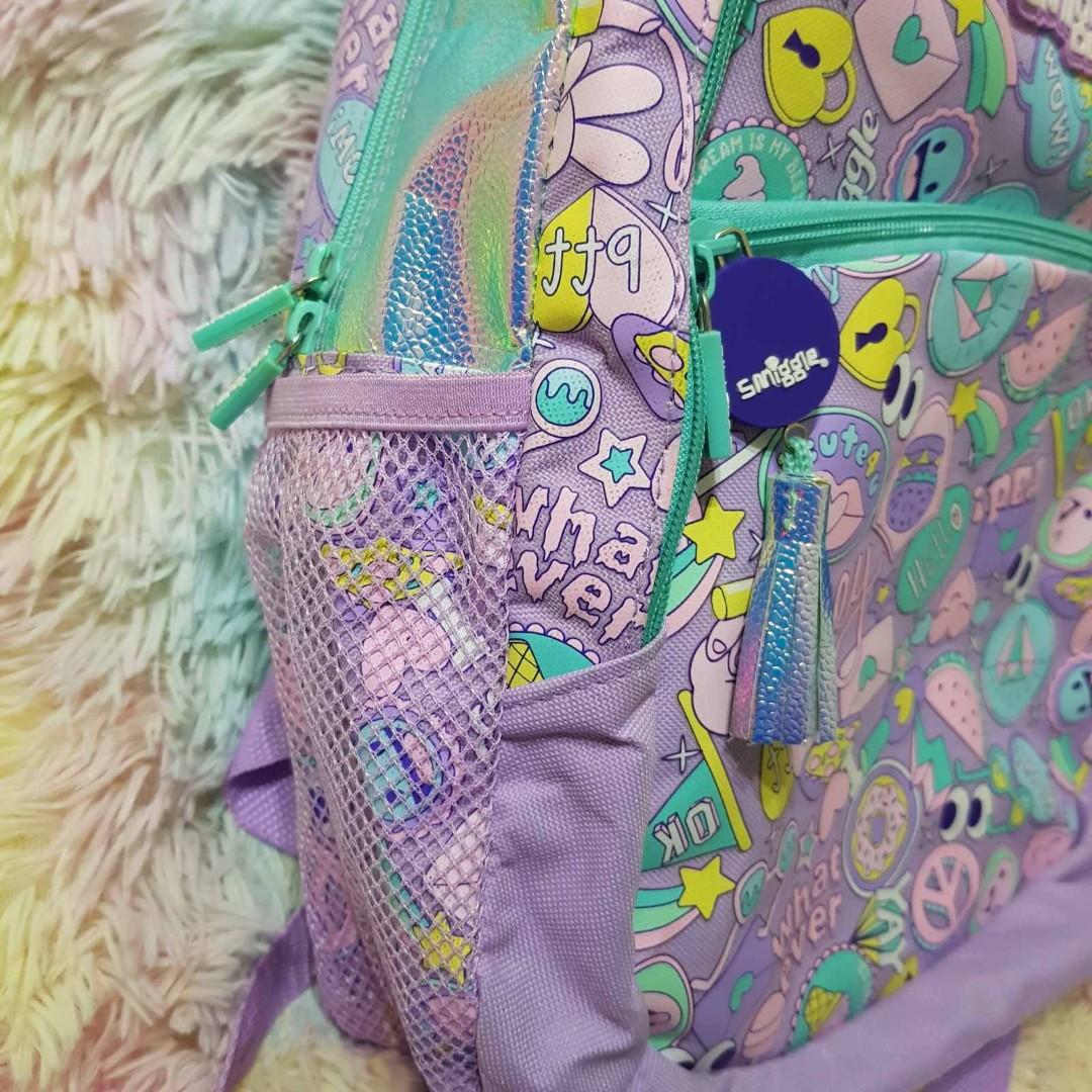 Smiggle large backpack and hardtop pencil case set, Babies & Kids ...