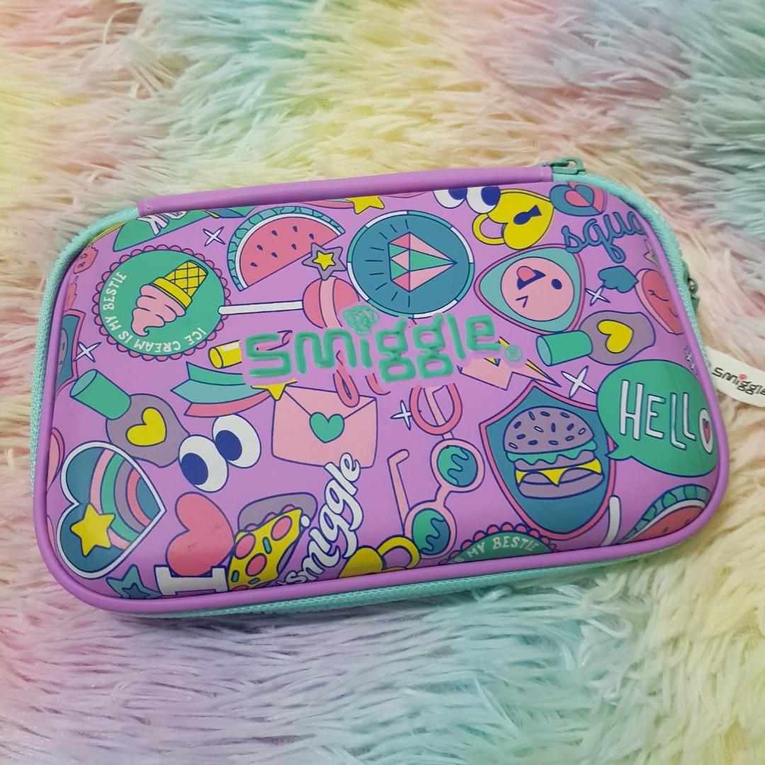 Smiggle large backpack and hardtop pencil case set, Babies & Kids ...