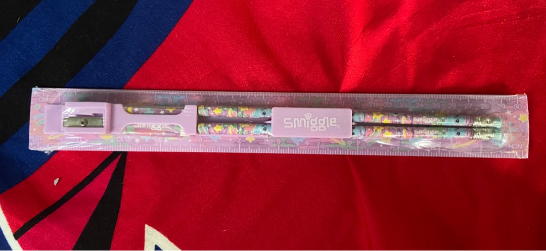Smiggle Stationary (Pencil, Eraser, Ruler, Sharpener), Hobbies & Toys ...